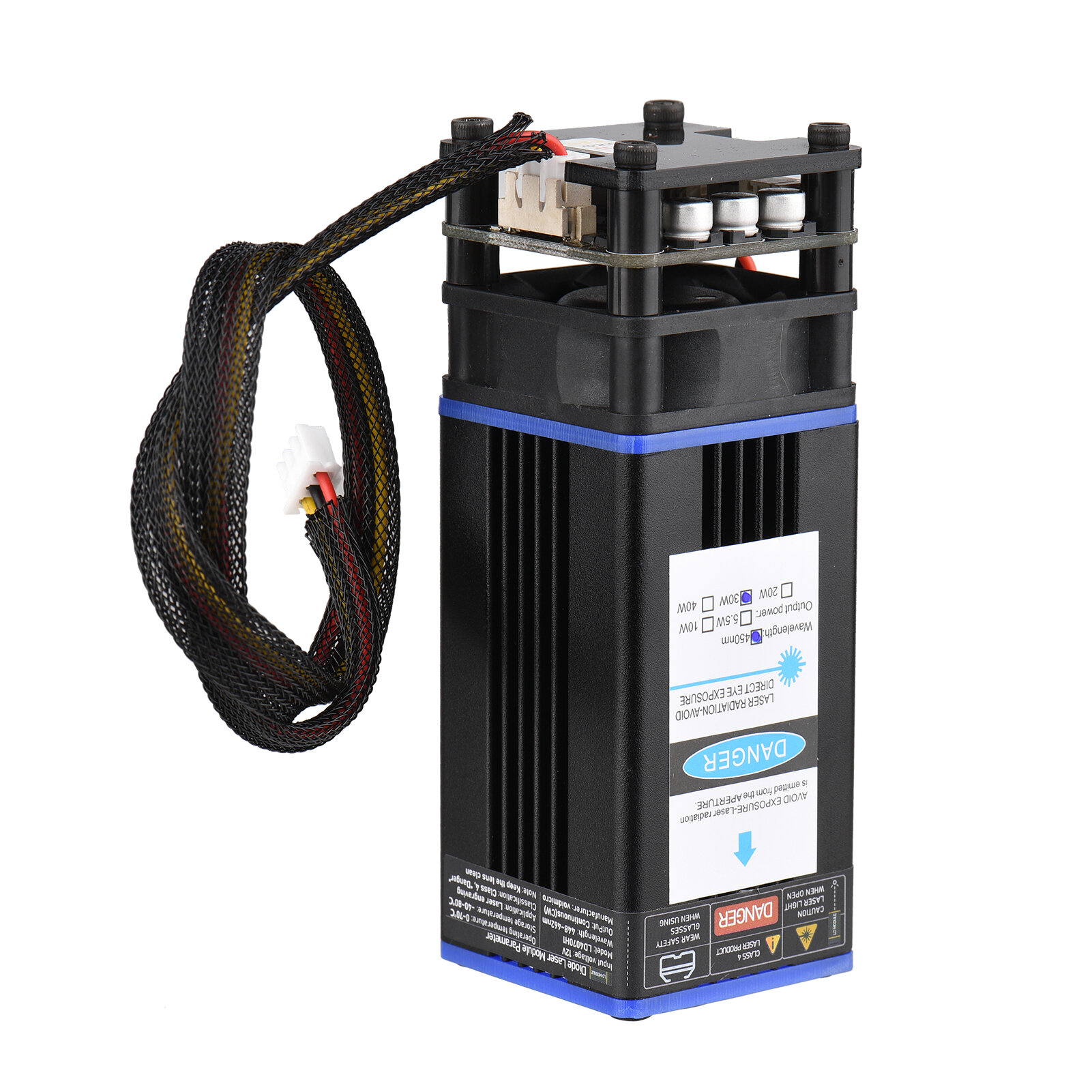 450 нм 30 Вт лазерный модуль фиксированное фокусное расстояние лазерная гравирующая головка высокоскоростной лазерной гравер -гравер резака 3D -принтер маршрутизатор с ЧПУ