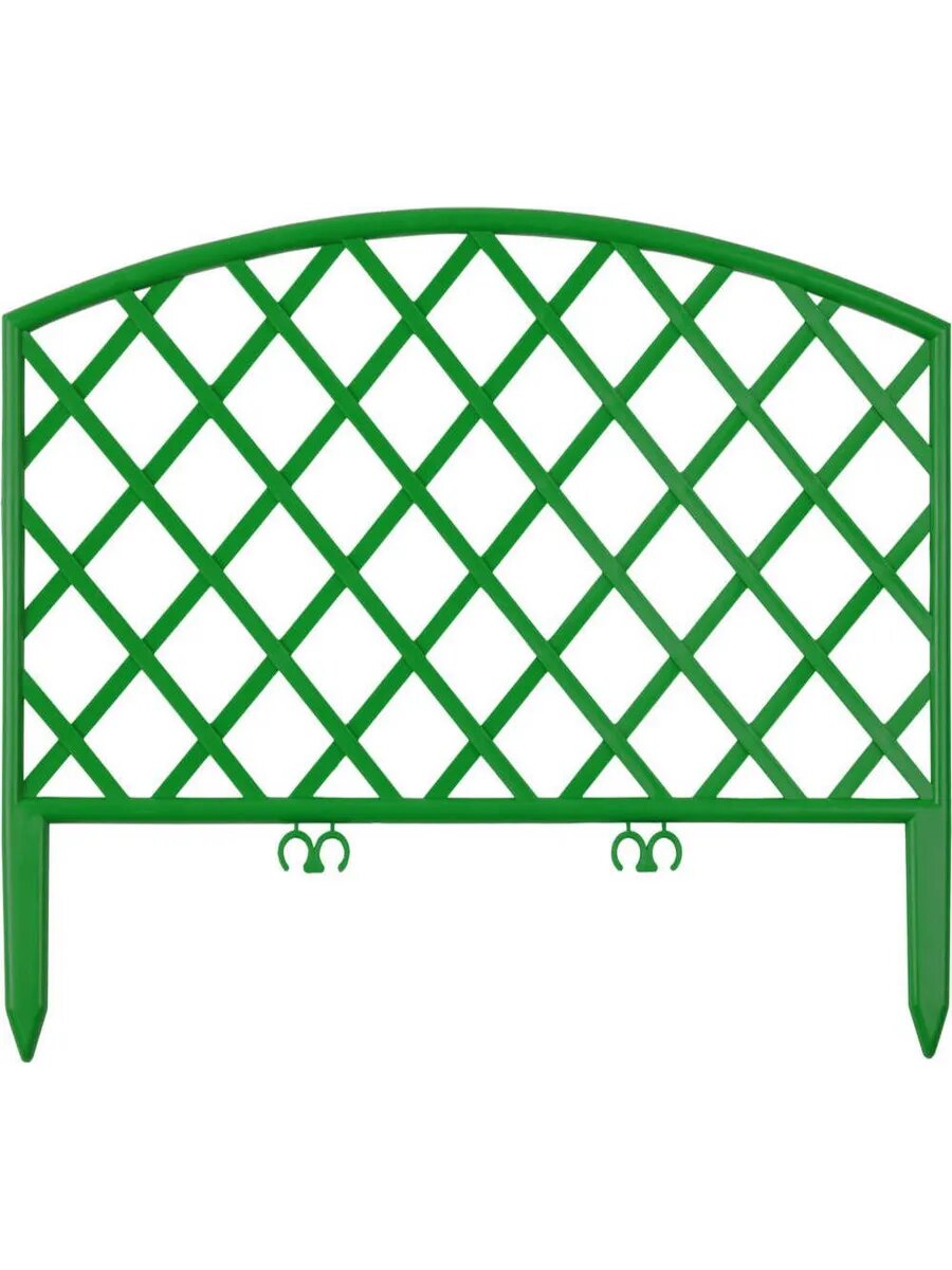 Плетень, 24 х 320 см, зеленый, 7 секций, декоративный забор