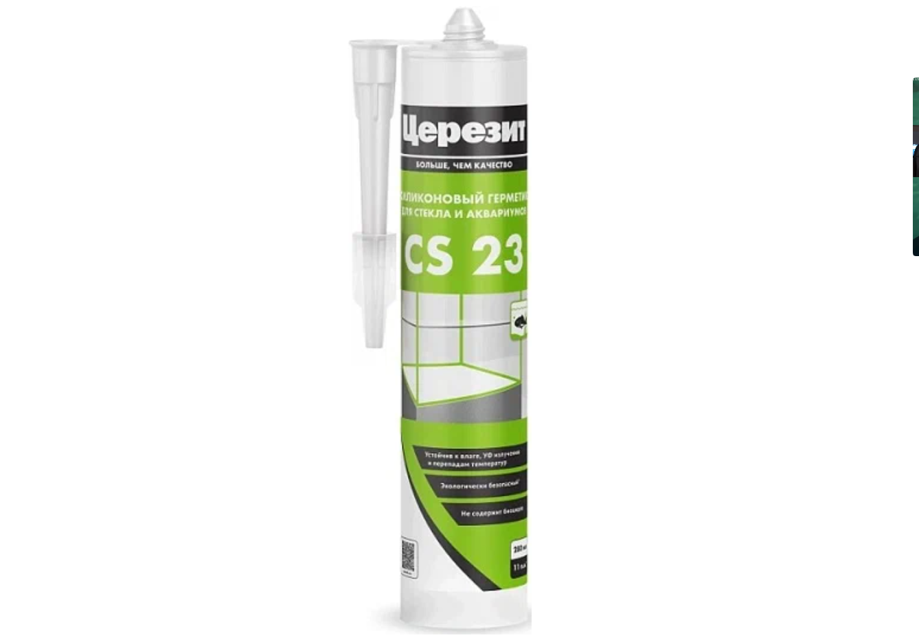 Герметик для Стекла и Аквариумов Ceresit CS 23 Aquarium 280мл Белый, Бесцветный / Церезит ЦС 23.