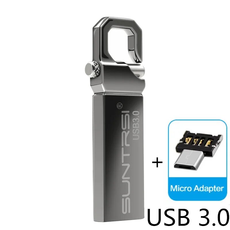 Suntrsi STS-HJ-11-008 USB флешка 8/16/32/64/128 ГБ 128GB, 3.0 black-Micro USB