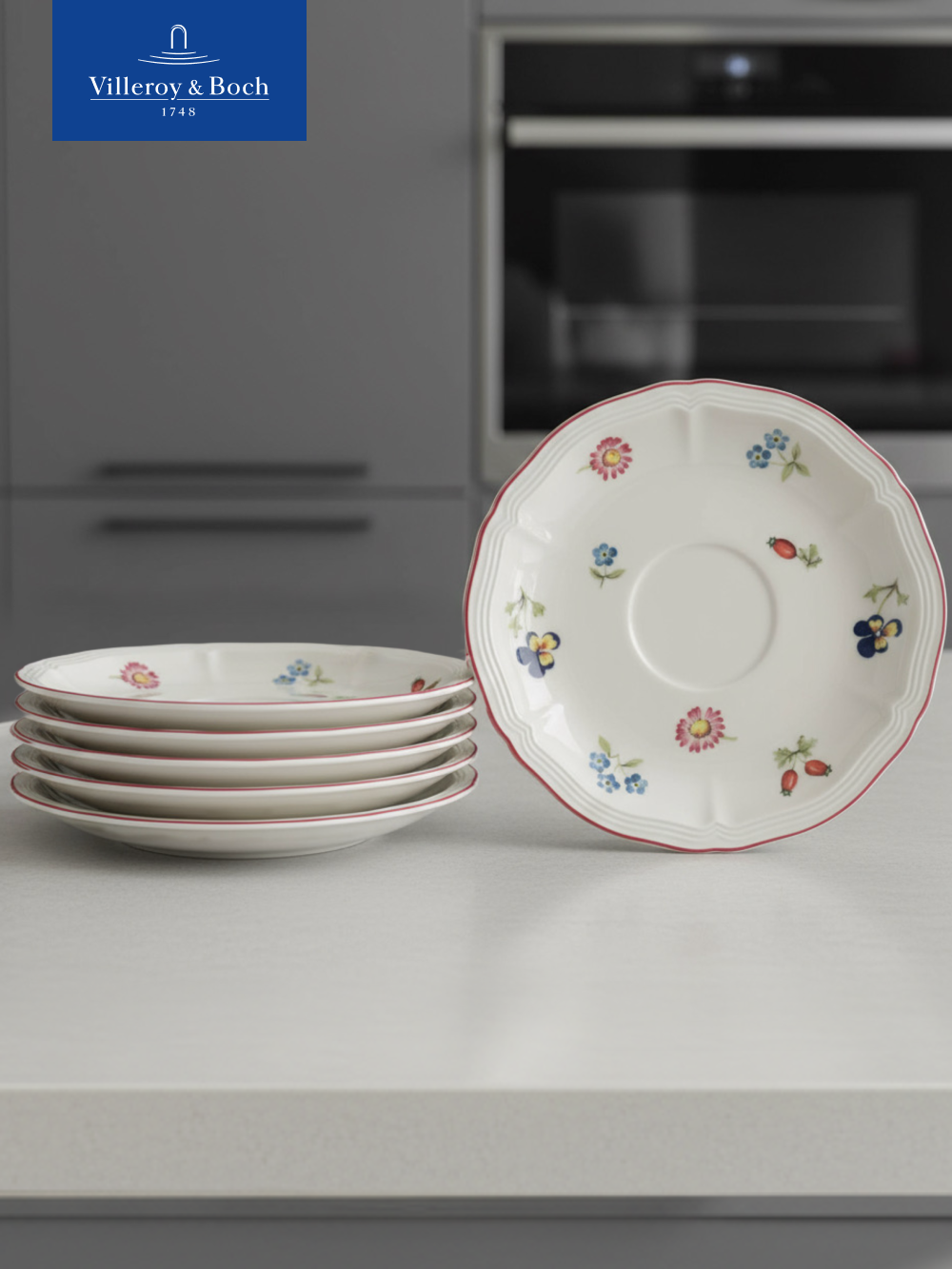 Набор блюдец 15 см, 6 предметов, Petite Fleur, Villeroy & Boch, Премиум-Фарфор