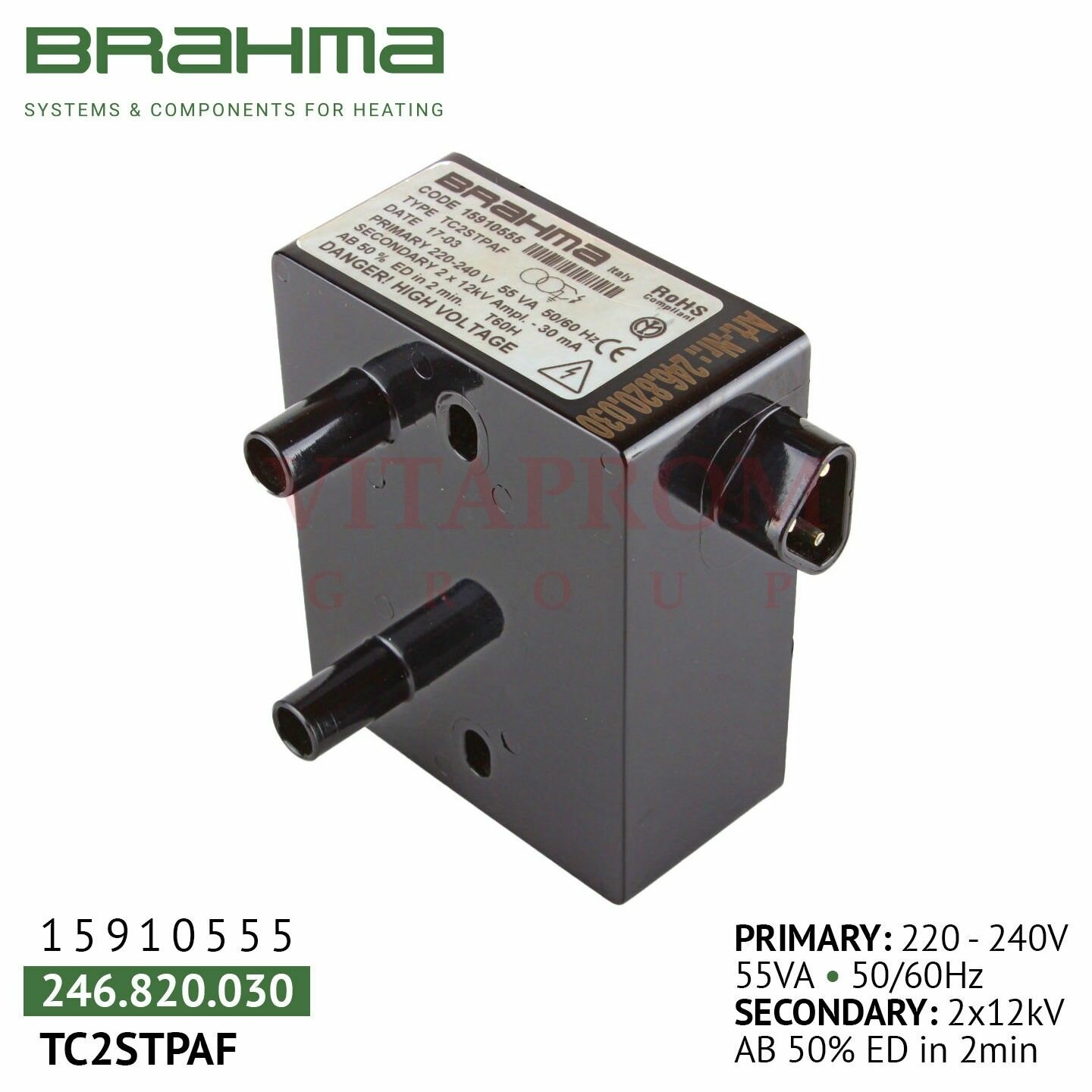 Трансформатор Brahma TC2STPAF, 15910555 — фото 1