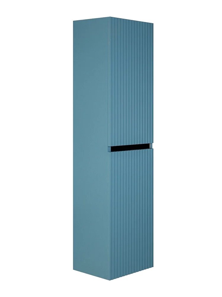 Шкаф-пенал для ванной Art&Max Турин (Torino) 150 подвесной, 40 см, голубой, матовый, с дверками, из МДФ, в стиле ретро