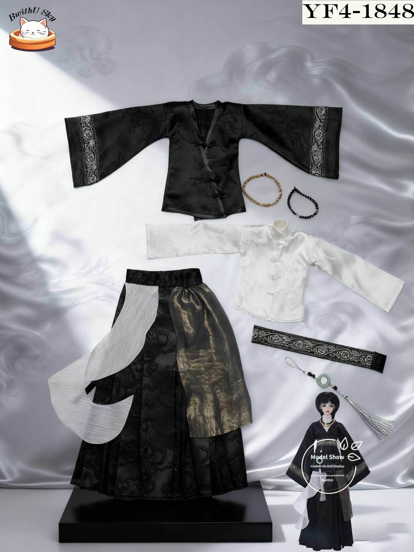 Набор одежды BwithUSky "Китайский традиционный стиль", для BJD-куклы, ручная работа, 40 см