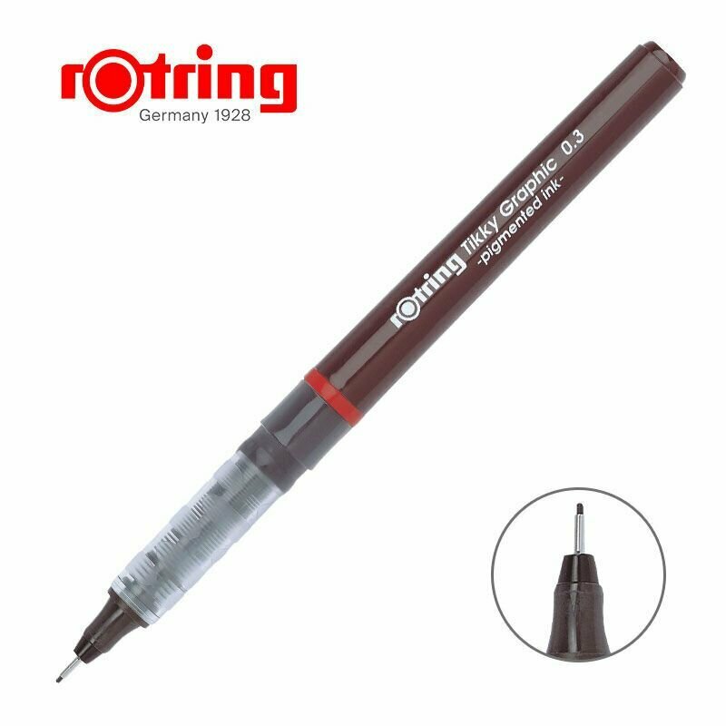 Tikky рапидограф Rotring 0 3MM пластиковый корпус
