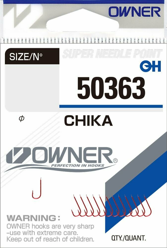 OWNER Крючок Chika red №24 13шт