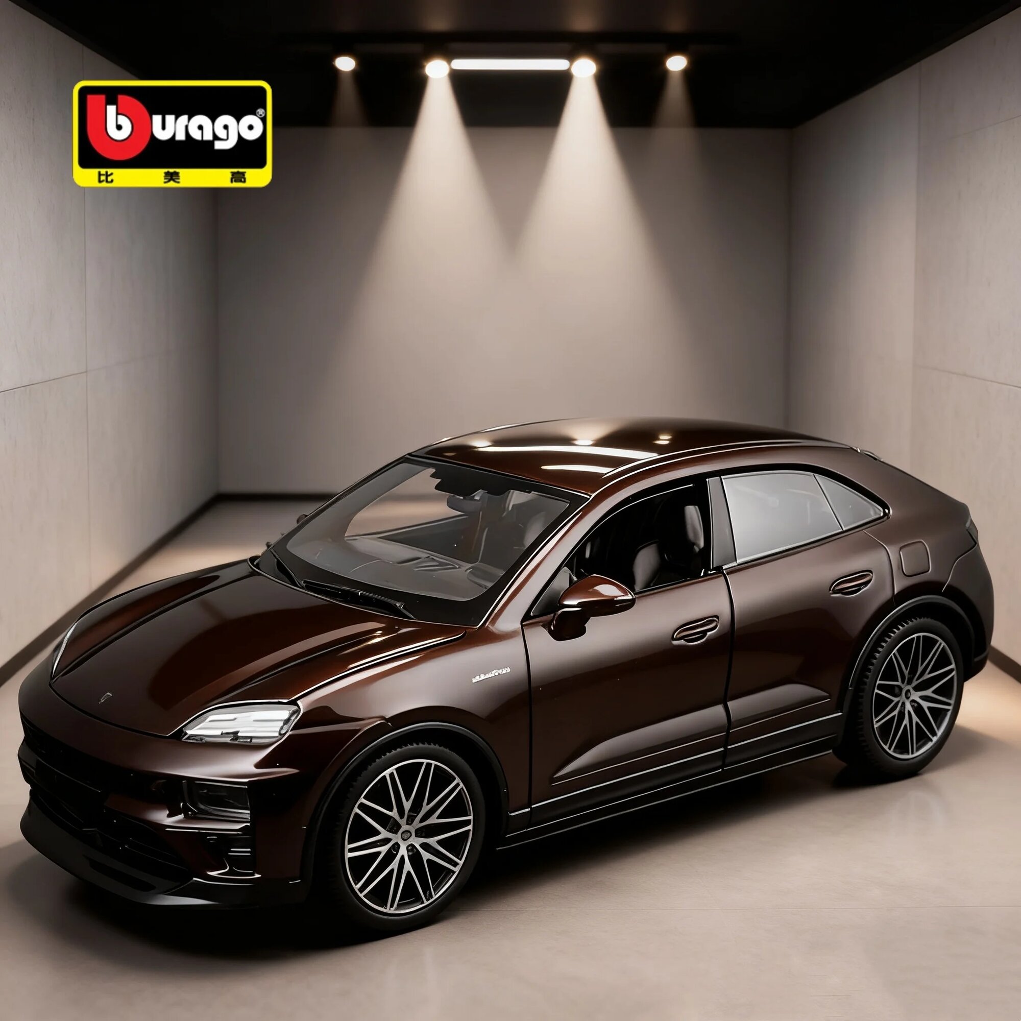 Bburago 1:24 Porsche Macan 4 металлический автомобиль Коричневый