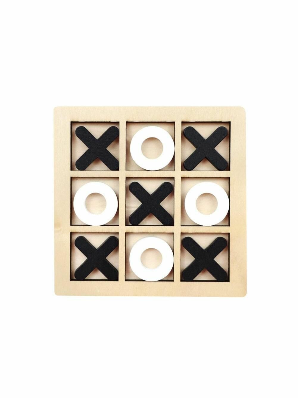 Деревянная доска Крестики-нолики XO Настольная головоломка Игрушка