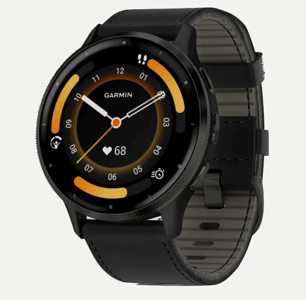 Умные часы Garmin Venu 3 Slate stainless с кожаным ремешком (Русский язык) 2 ремешка 010-02784-52