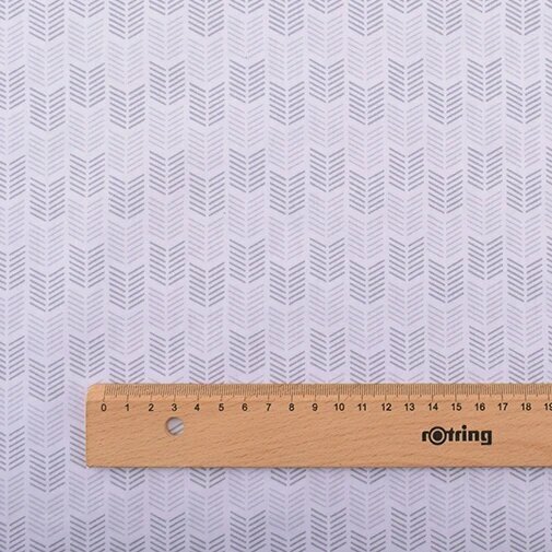 Хлопковая саржевая ткань бежево-серая для шитья Chainho 1 piece 100x160cm