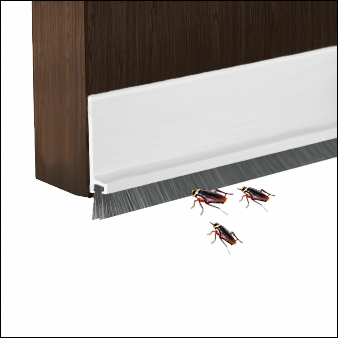 Дверной ограничитель самоклеящаяся, защищающая от насекомых, пыли и звукоизоляции уплотнительная лента для нижней щетки двери 100см