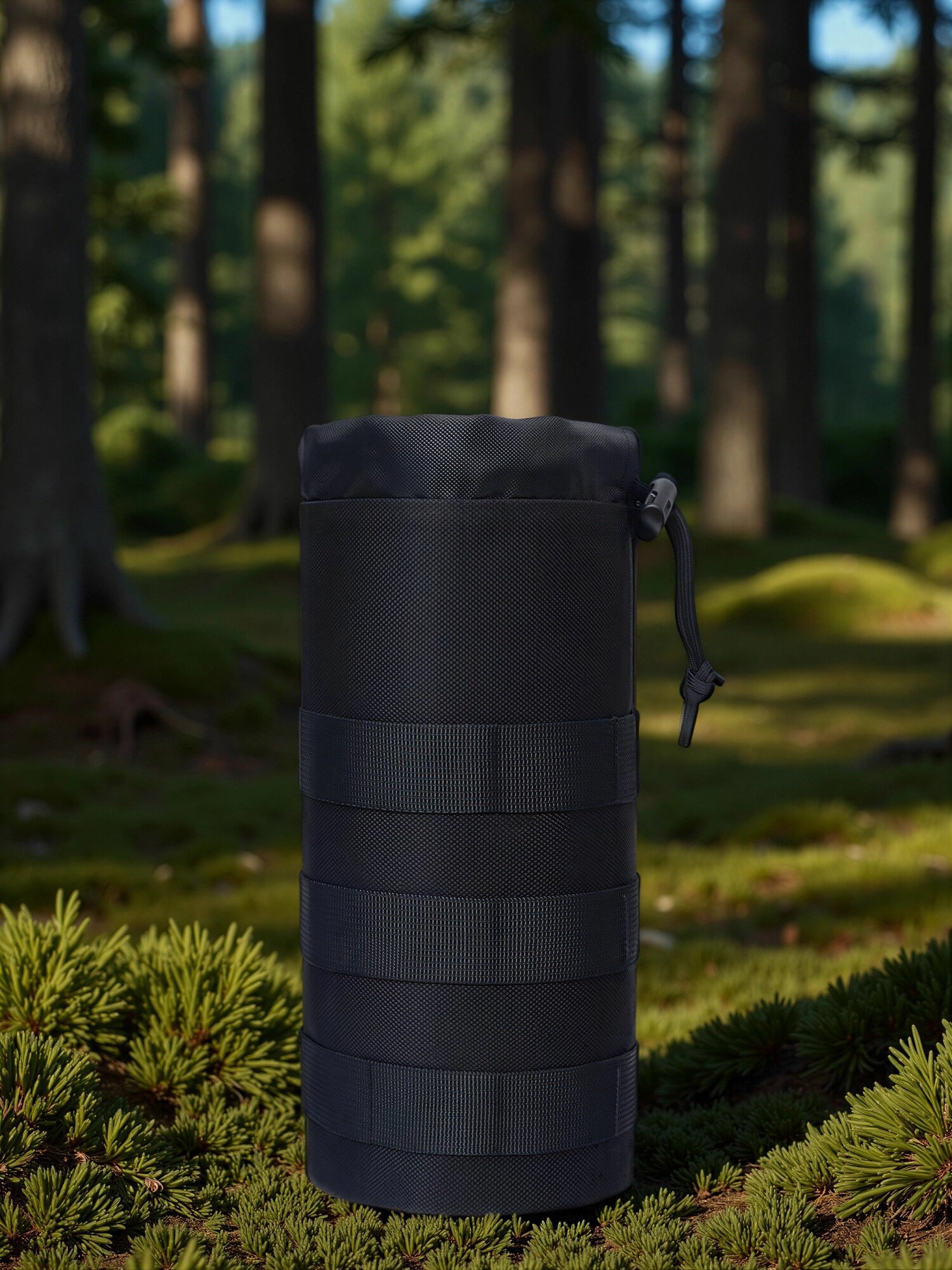 Сумка для бутылки с водой на 1л, подсумок тактический чёрного цвета