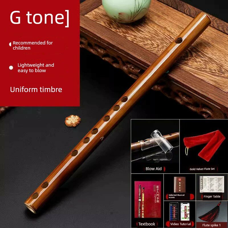 Мини-флейта без отверстий для мембраны, горизонтальная флейта для студентов, бамбуковая флейта для начинающих,