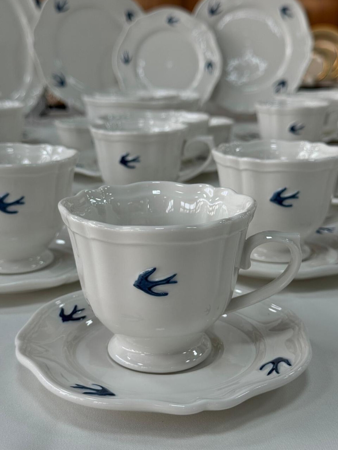 Чайная пара "Синяя ласточка", чашка +блюдце 250 мл, керамика