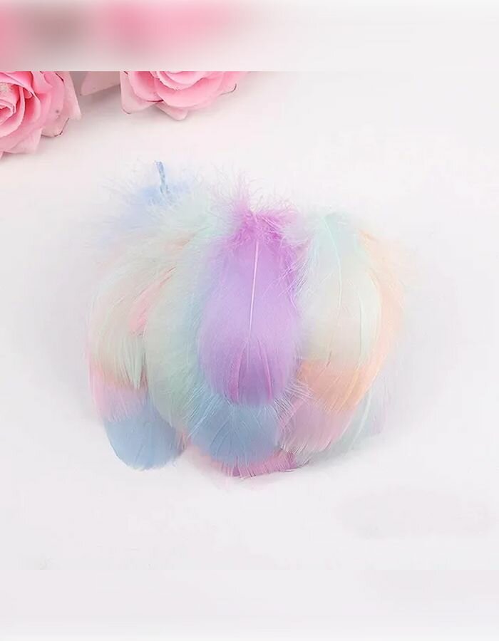 Декоративные перья для рукоделия и поделок, набор для творчества, создания украшений