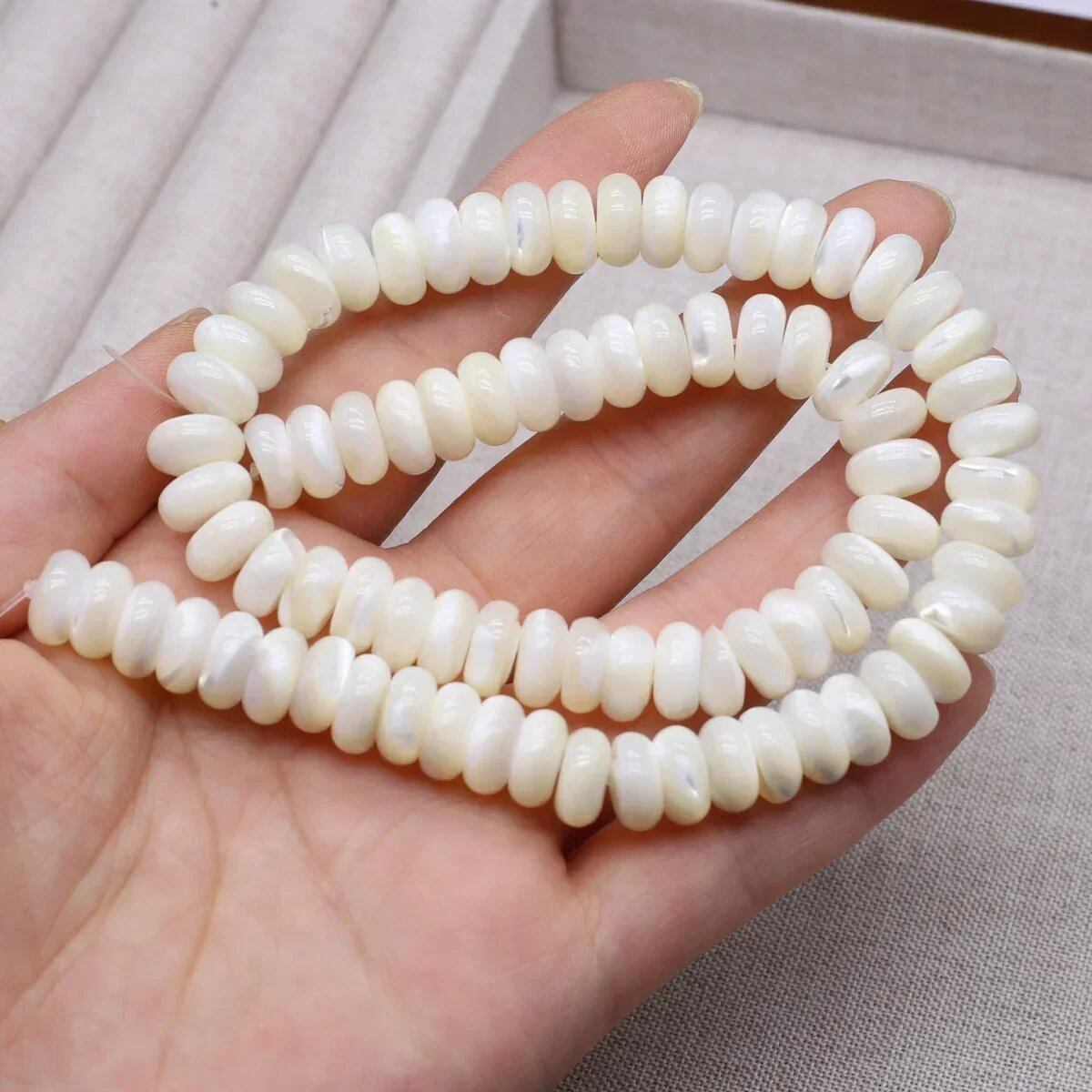 Белые хаки ракушки бусины для бижутерии Белый, белый