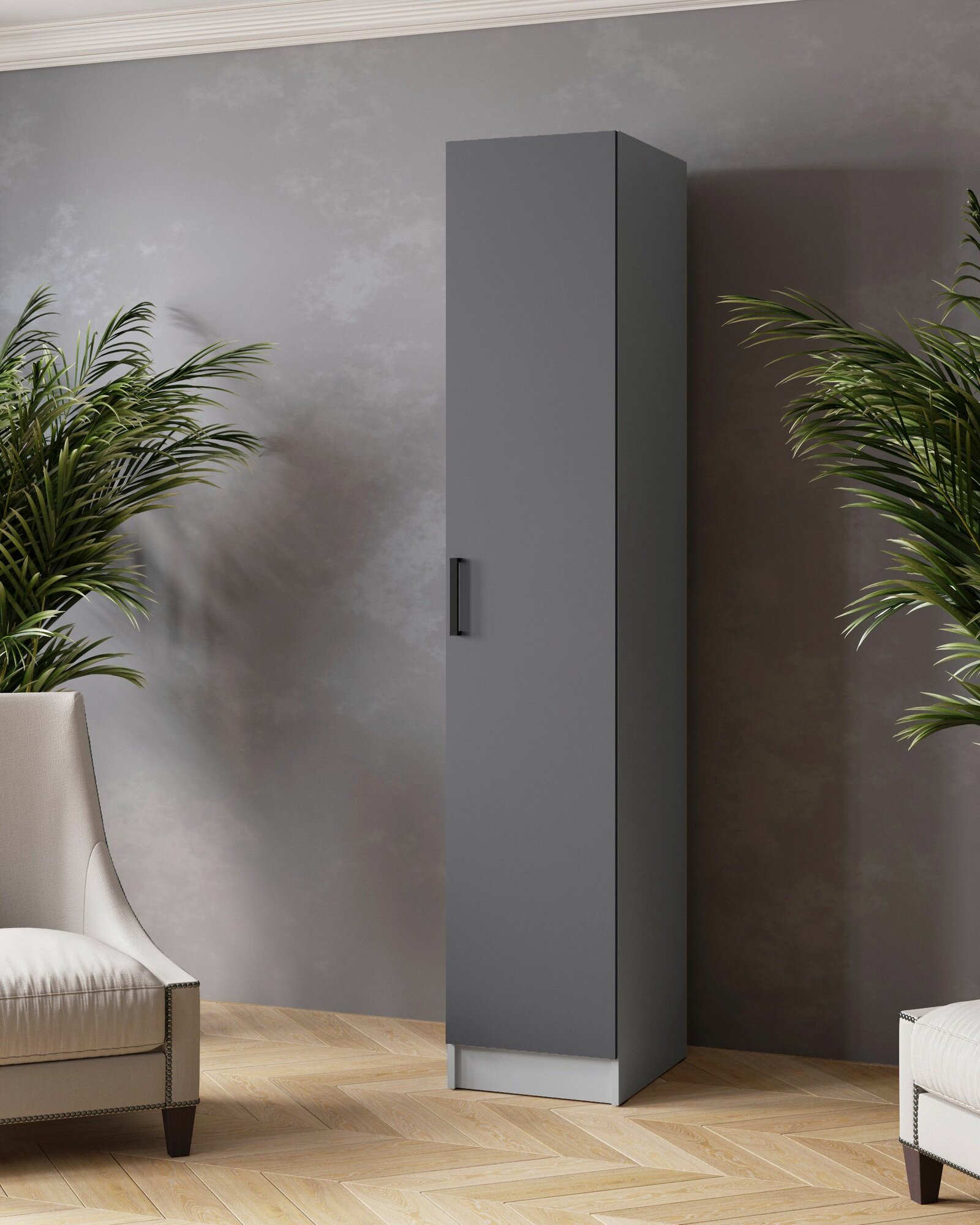 Пенал Ларс (0,4) камень серый/графит серый (Микон)