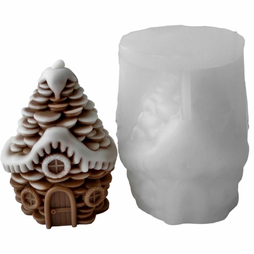 Форма для свечей и мыла в виде шишки, - Домик из сосновых шишек J5293