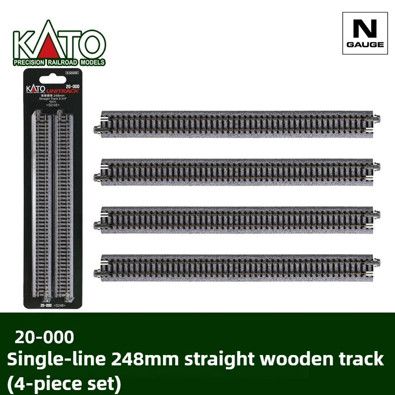 KATO N 20-000 Черный прямой деревянный путь (4 шт.)
