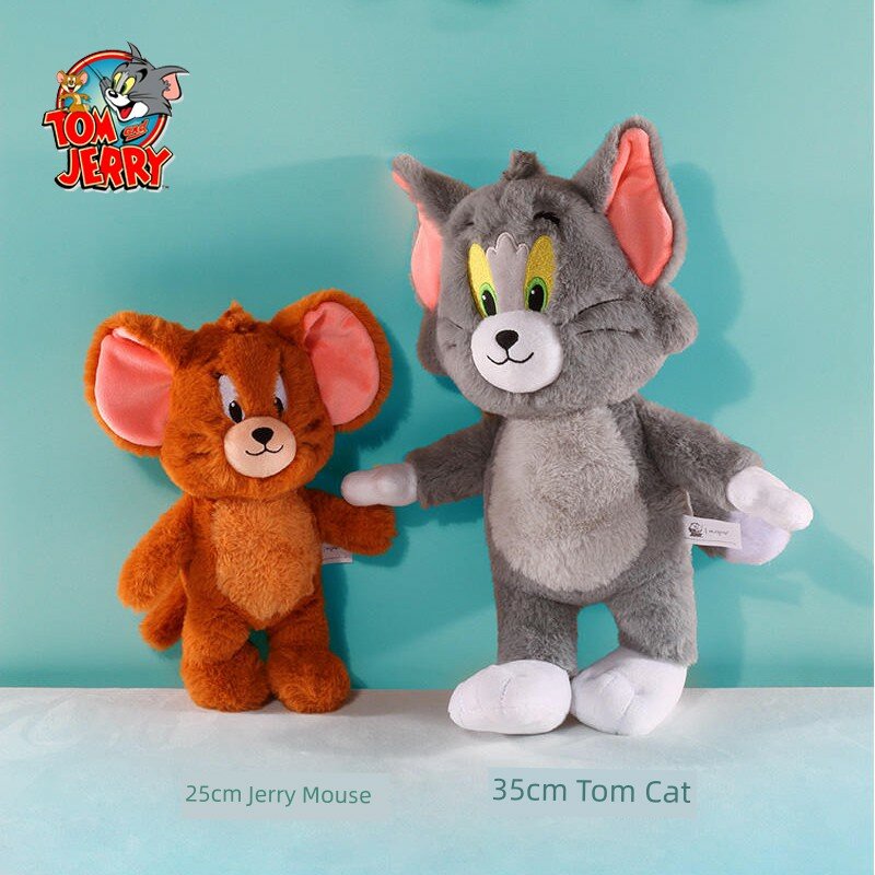 Набор оригинальных плюшевых игрушек Том и Джерри, милые куклы Тома Кота и Джерри Мышки, детские плюшевые игрушки для