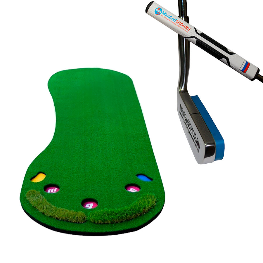 Дорожка для мини-гольфа 300*100 см + паттер + 3 мяча
