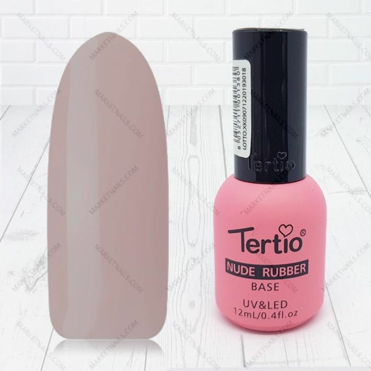 Tertio, Каучуковая база камуфляж Nude Rubber Base 005 UV/LED 12 мл