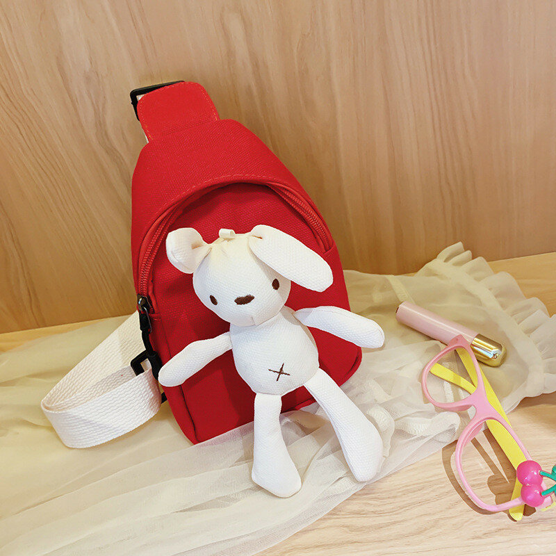 Милая и практичная детская сумка-переноска из мягкой кожи с дышащим дизайном для детей, красный кролик
