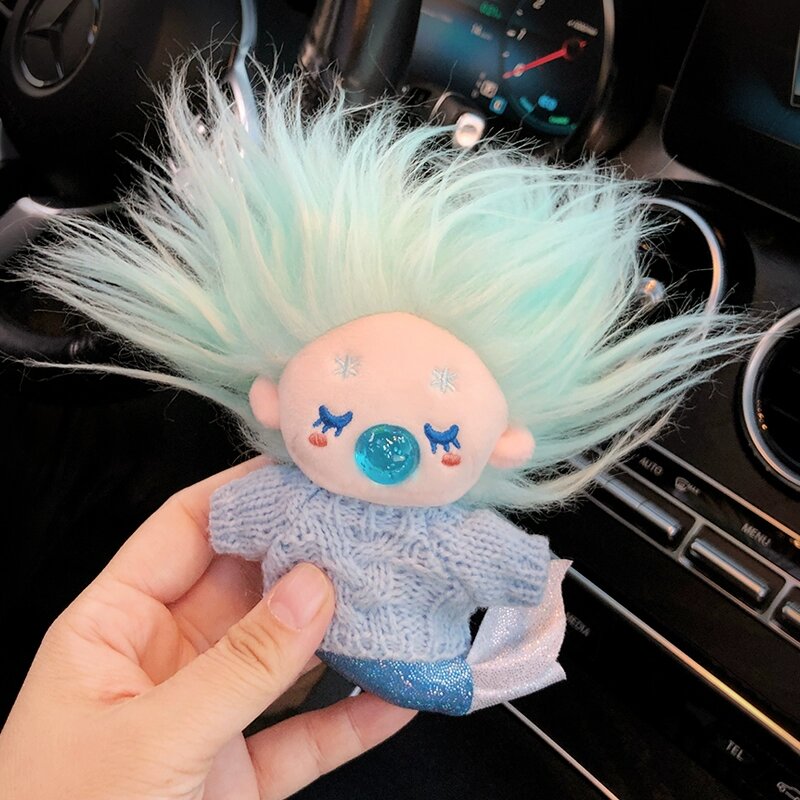 Оригинальный и очаровательный плюшевый брелок-русалка для ключей от машины, милый хлопковый кукольный аксессуар для