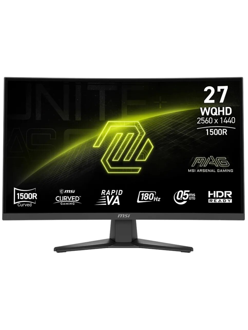 Монитор 27" MSI, MAG 275CQF E18, VA, 2560x1440 180Гц, 16:9, Черный
