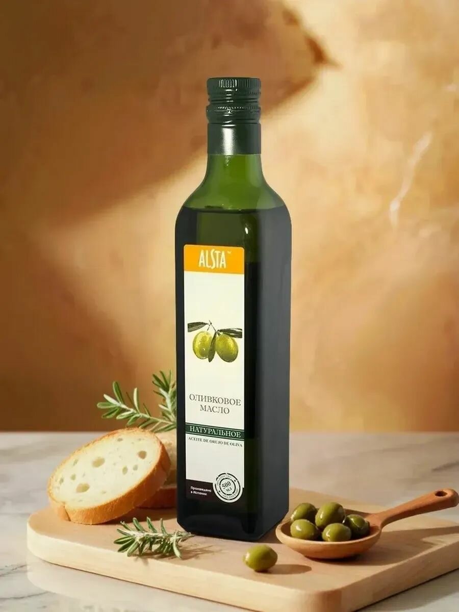 Масло оливковое рафинированное "алста" 0,5 л. ст/б