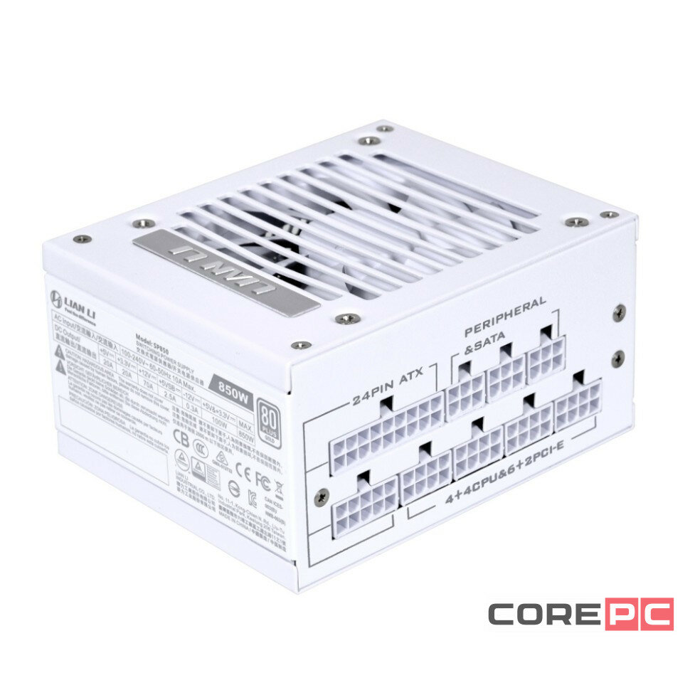 Блок питания Lian Li 850W SP850 White (G89. SP850W.01RU) 16 Pin (PCIe 5.0 Connector Cable Details)