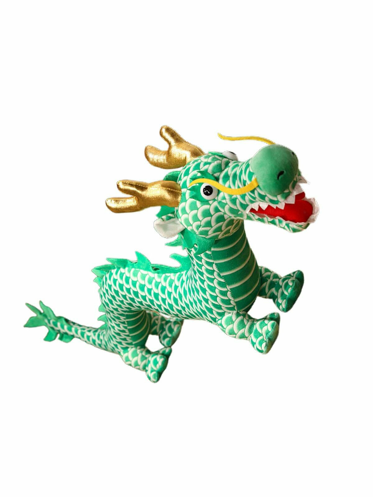 Мягкая игрушка, Имитация китайской куклы-дракона, плюшевая игрушка-зеленый