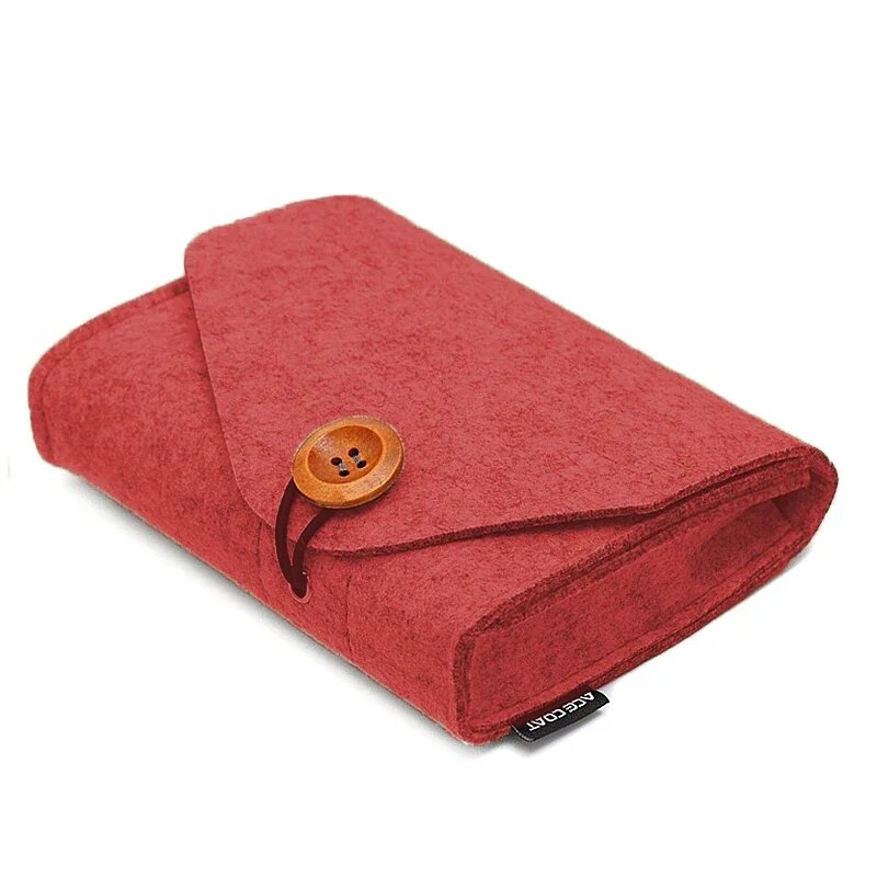 Фетровый органайзер TINUORA для ключей, монет, зарядного устройства Красный, Red