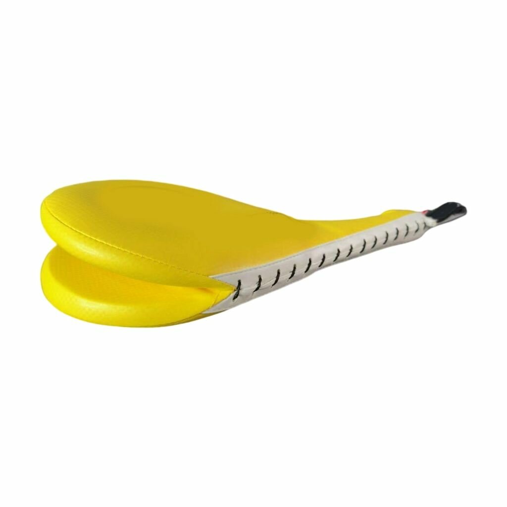 Двойные накладки для тхэквондо, оборудование для кикбоксинга и каратэ, Желтый - Детская модель