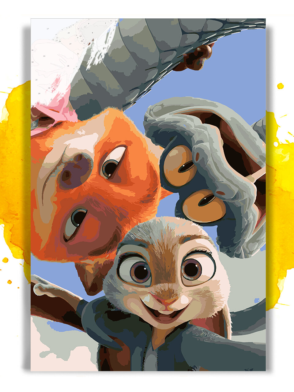 Картина по номерам на холсте Зверополис 2, 40 х 60 см