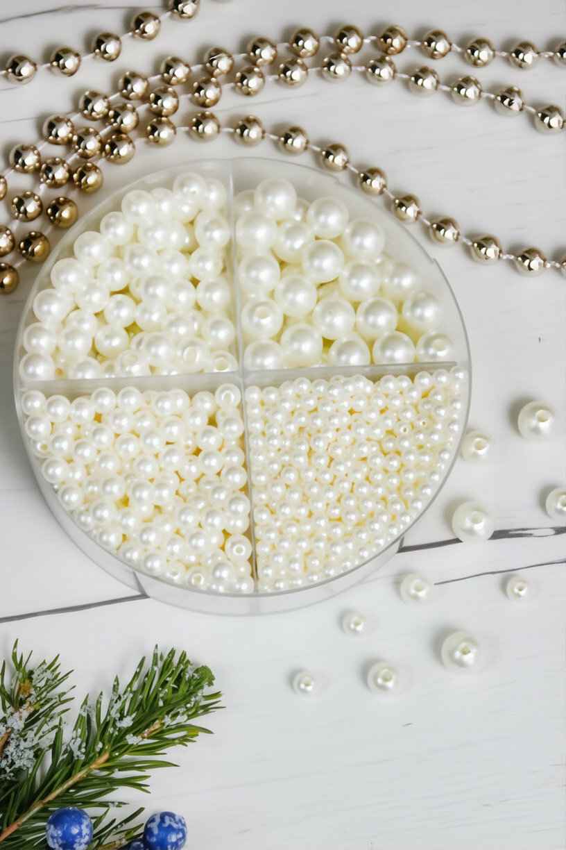 Набор бусин для декорирования зимнее ожерелье, полистирол, 106 г, Winter Deco 1000443