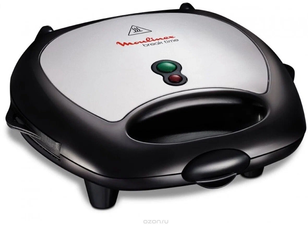 Сэндвичница Moulinex "Break time" SW611812, антипригарное покрытие, 700Вт