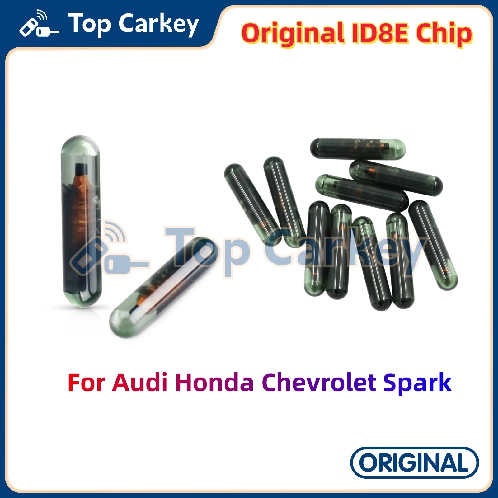1/3/5 шт. оригинальное стекло ID8E 8E чип автоматического транспондера для Audi A6 Q7 Honda Accord Fit Odyssey Chevrolet Spark 5 PCS, Original8E for Spark