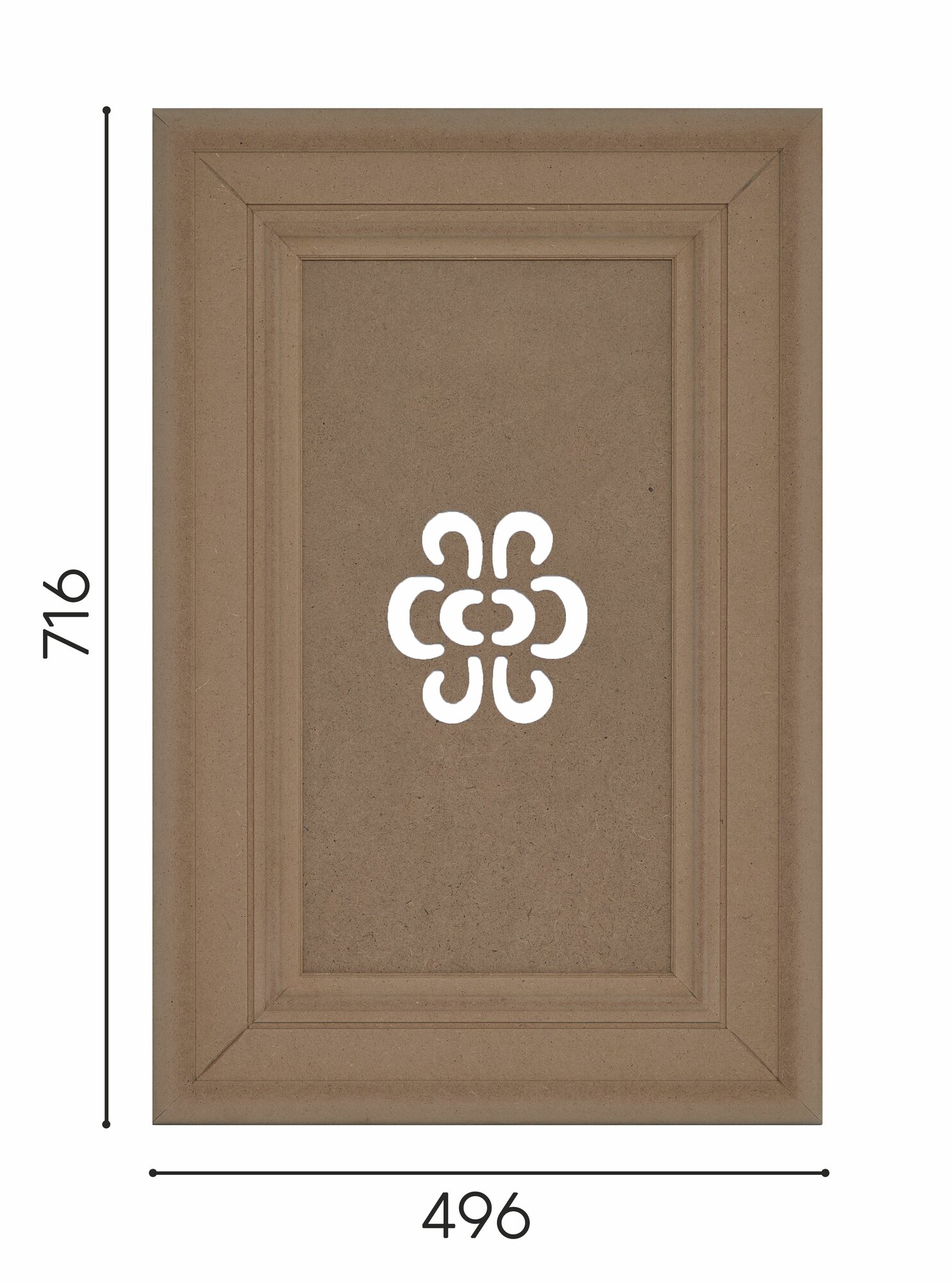 Фасад мебельный МДФ под покраску цветок