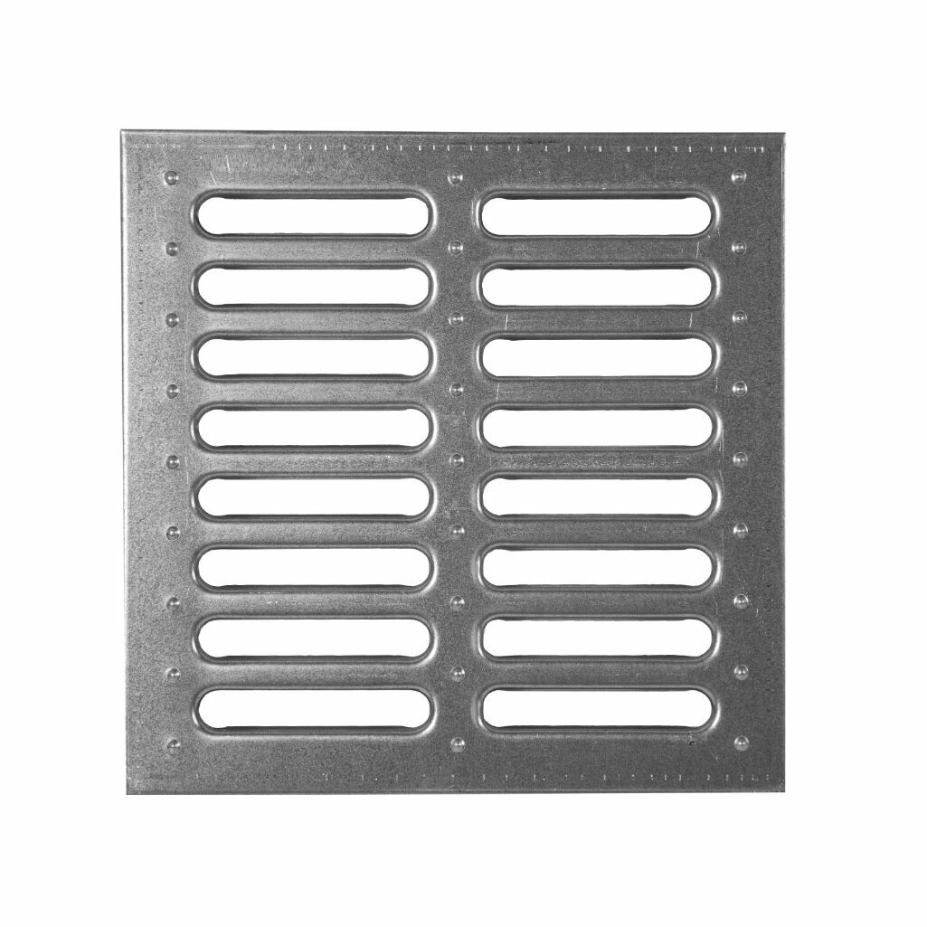 Решетка водоприемная к дождеприемнику, штампованная, оцинкованная сталь, 21х285х285 мм