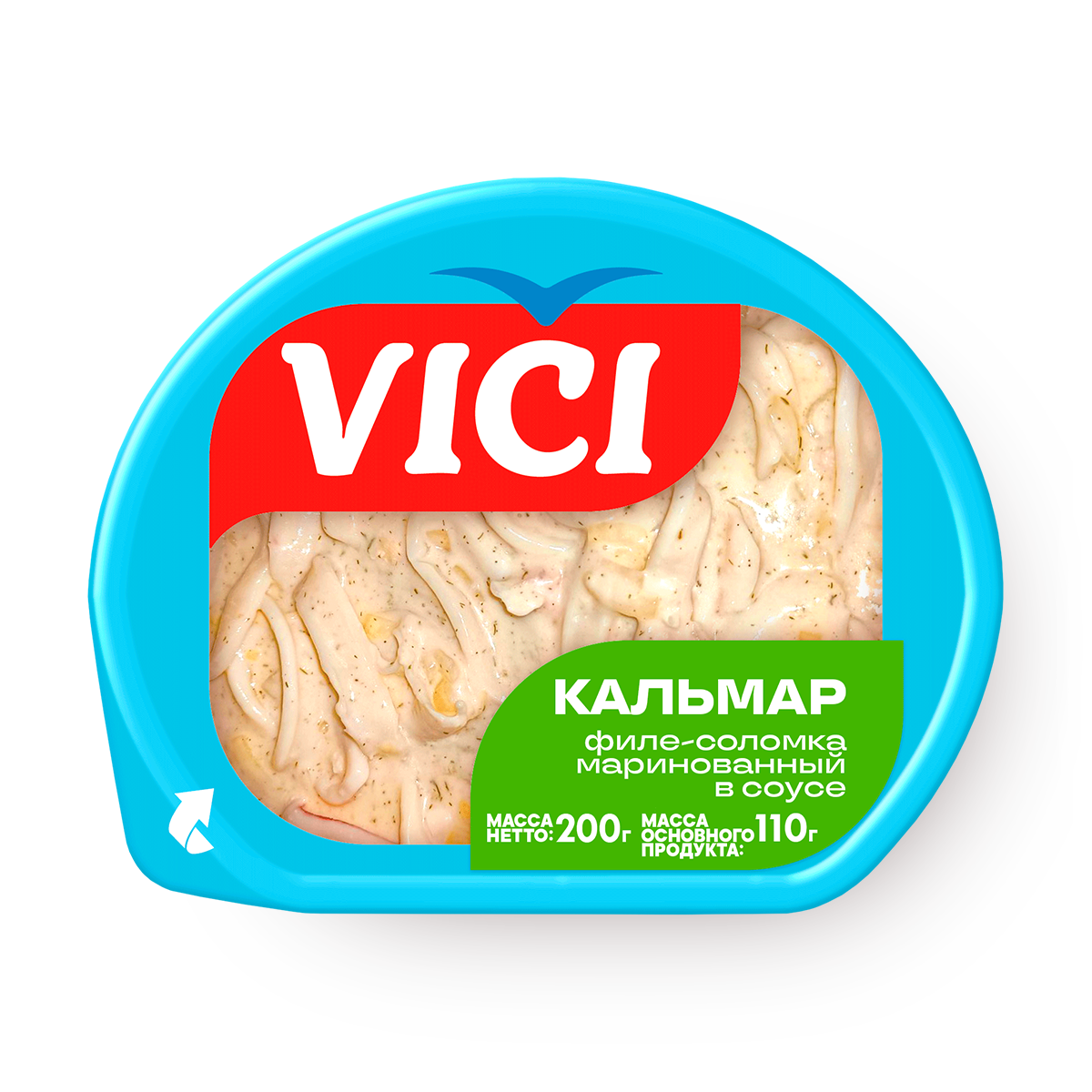 Кальмар гигантский отварной маринованный Vici в соусе с пряностями