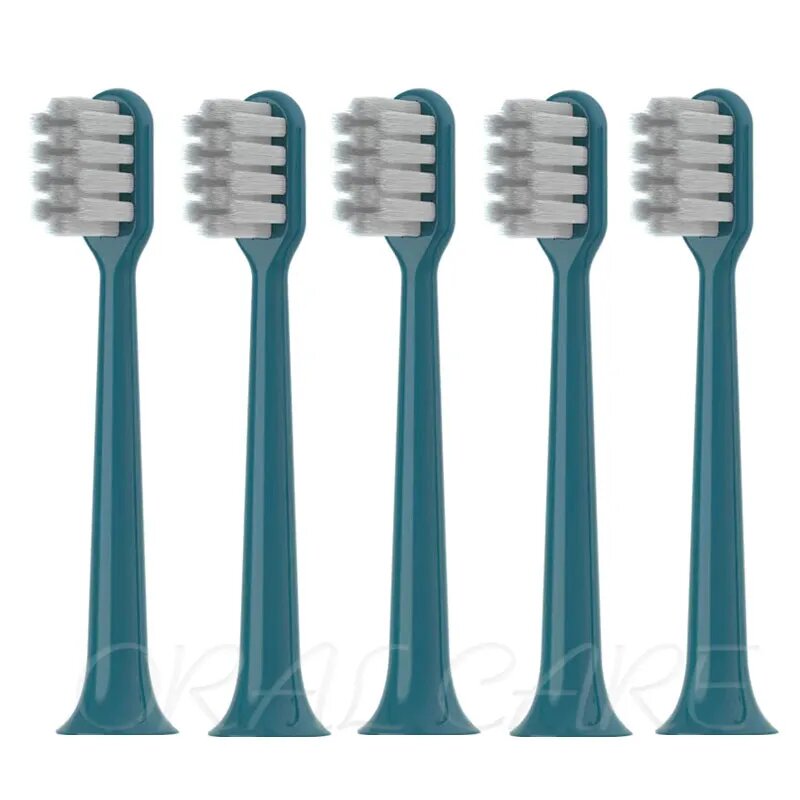 Сменные головки для зубной щетки T-FLASH Q-05/Y2 5PCS Green