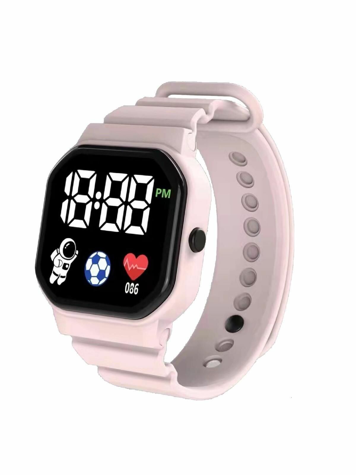 Умные часы, Электронные часы C3 12LED-розовый