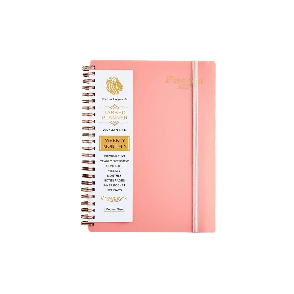 Ежедневник на 2025 год, Еженедельный Ежемесячный Планировщик с 01.2025 по12.2025 г.