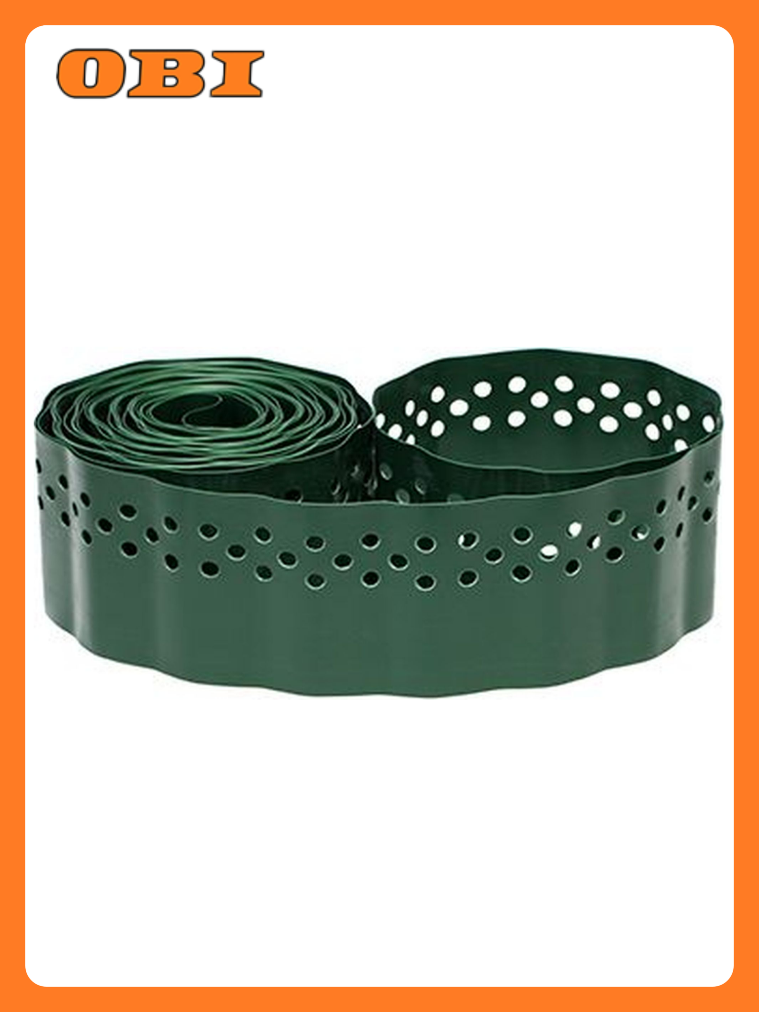 Лента бордюрная гофра хаки 10 см, 9 м