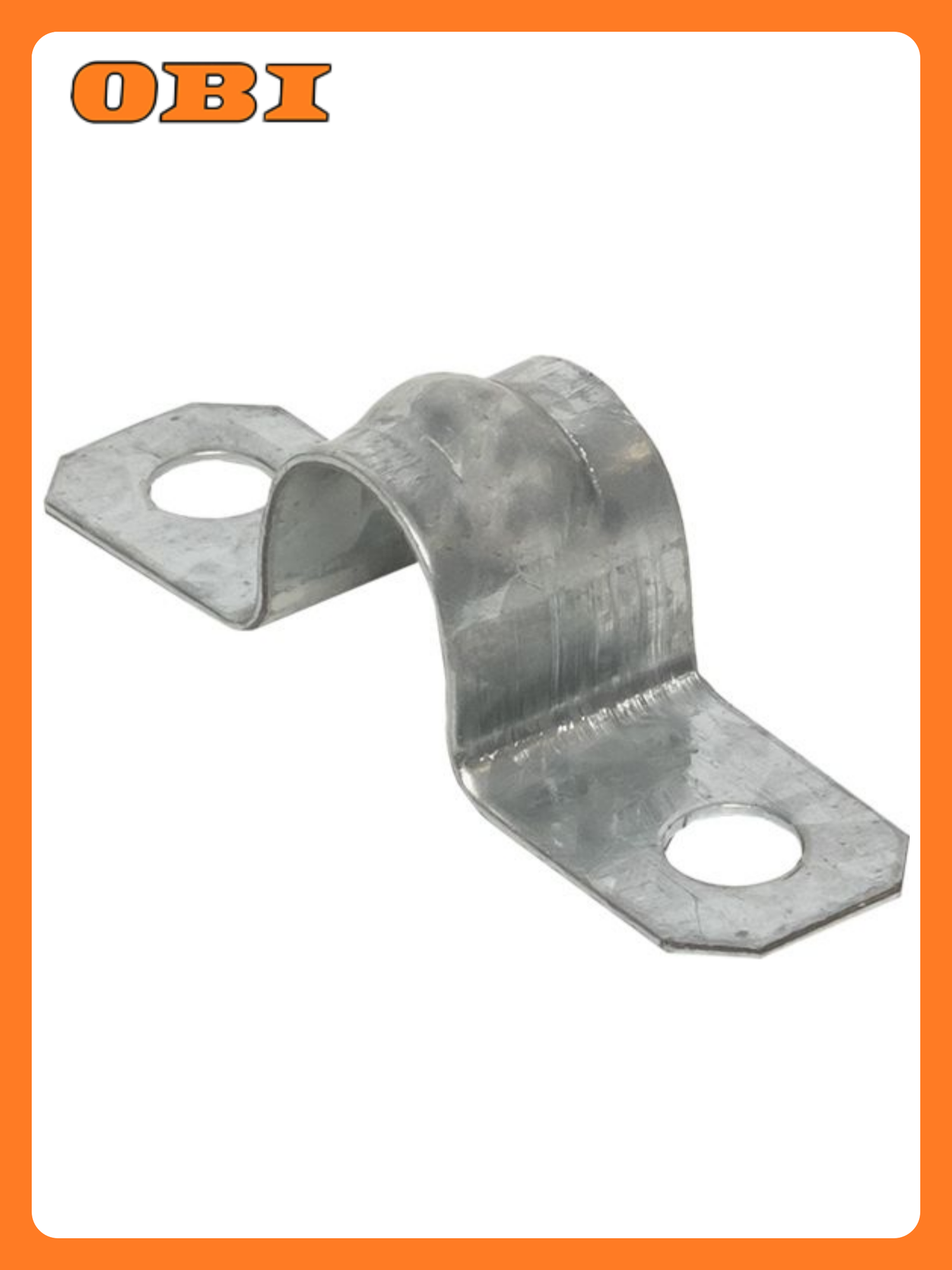 Скоба EKF PROxima, двухлапковая, металл, d25-26мм, серая, 10шт