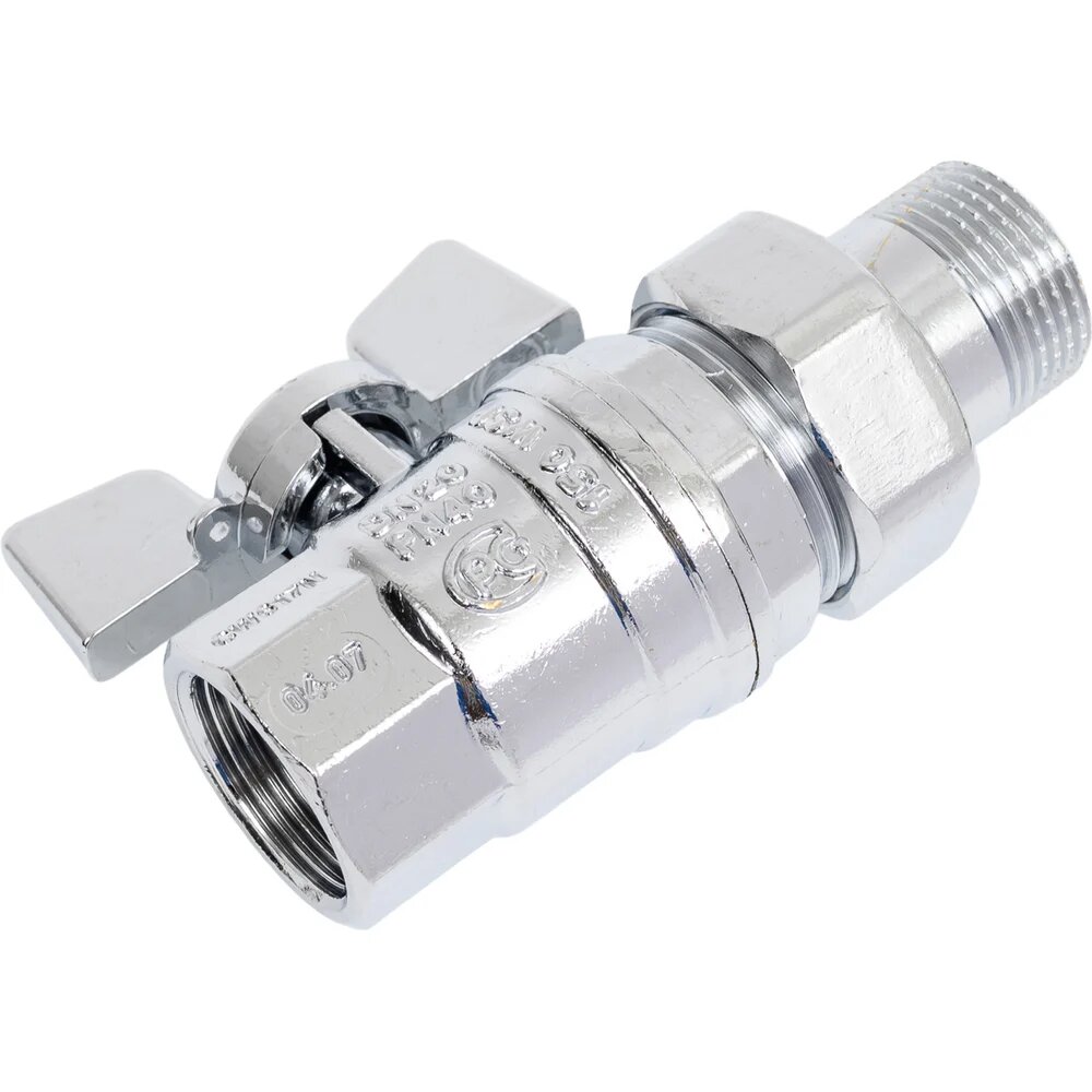 Шаровой кран Bugatti арт.322C G3/4" DN20 PN40 хром. 032206C, алюминиевый
