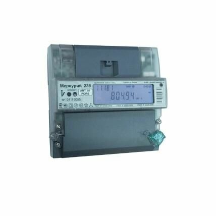 Счетчик электроэнергии Инкотекс Меркурий 236 АRT-01 PQRS, трехфазный многотарифный 560, класс точности 1.0-2.0, D, ЖКИ, оптопорт, RS-485, 2 тарифа