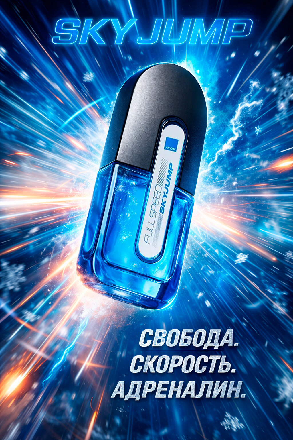 Туалетная вода AVON Full Speed Sky Jump, мужская, цитрусовая, 75 мл