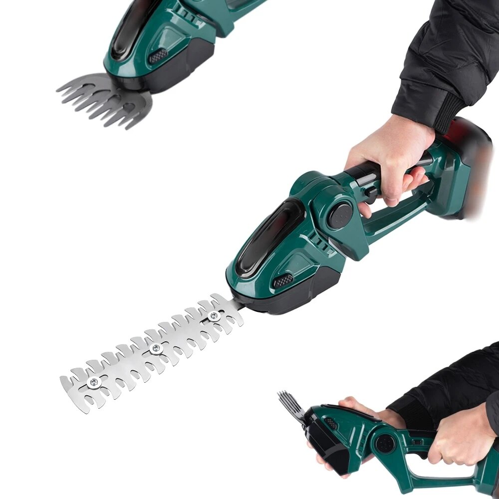 Зелёный электрический кусторез 2-в-1 Makita 20000 об/мин